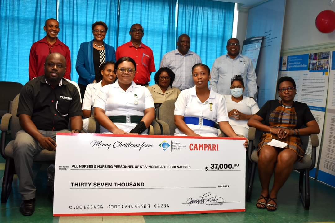 Coreas Distribution and Campari gift nurses of SVG with $37,000 ...
