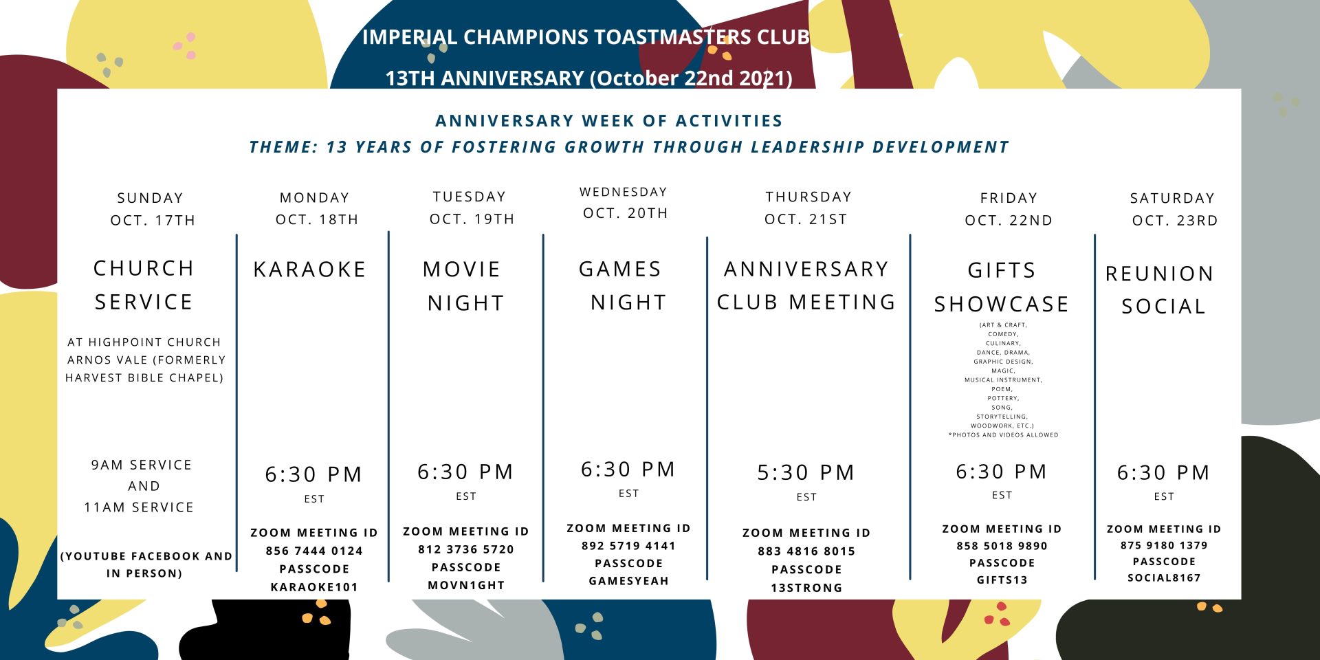 Imperial Champions Toastmasters Club Heralds In Its 13th Anniversary ...
