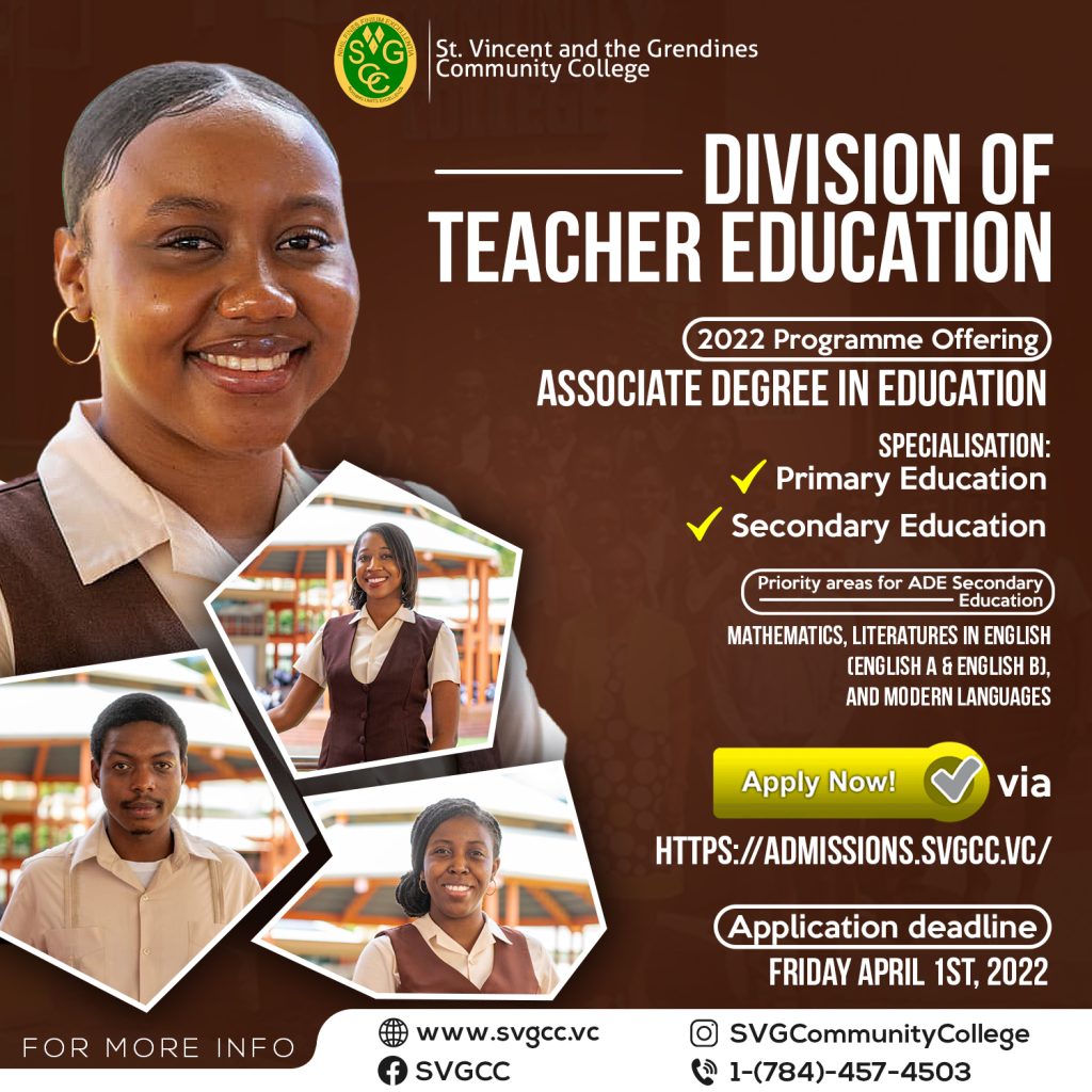 SVGCC TEACHER EDUCATION APPLICATION PERIOD OPENS Asberth News Network SVGCC TEACHER EDUCATION APPLICATION PERIOD OPENS Asberth News Network