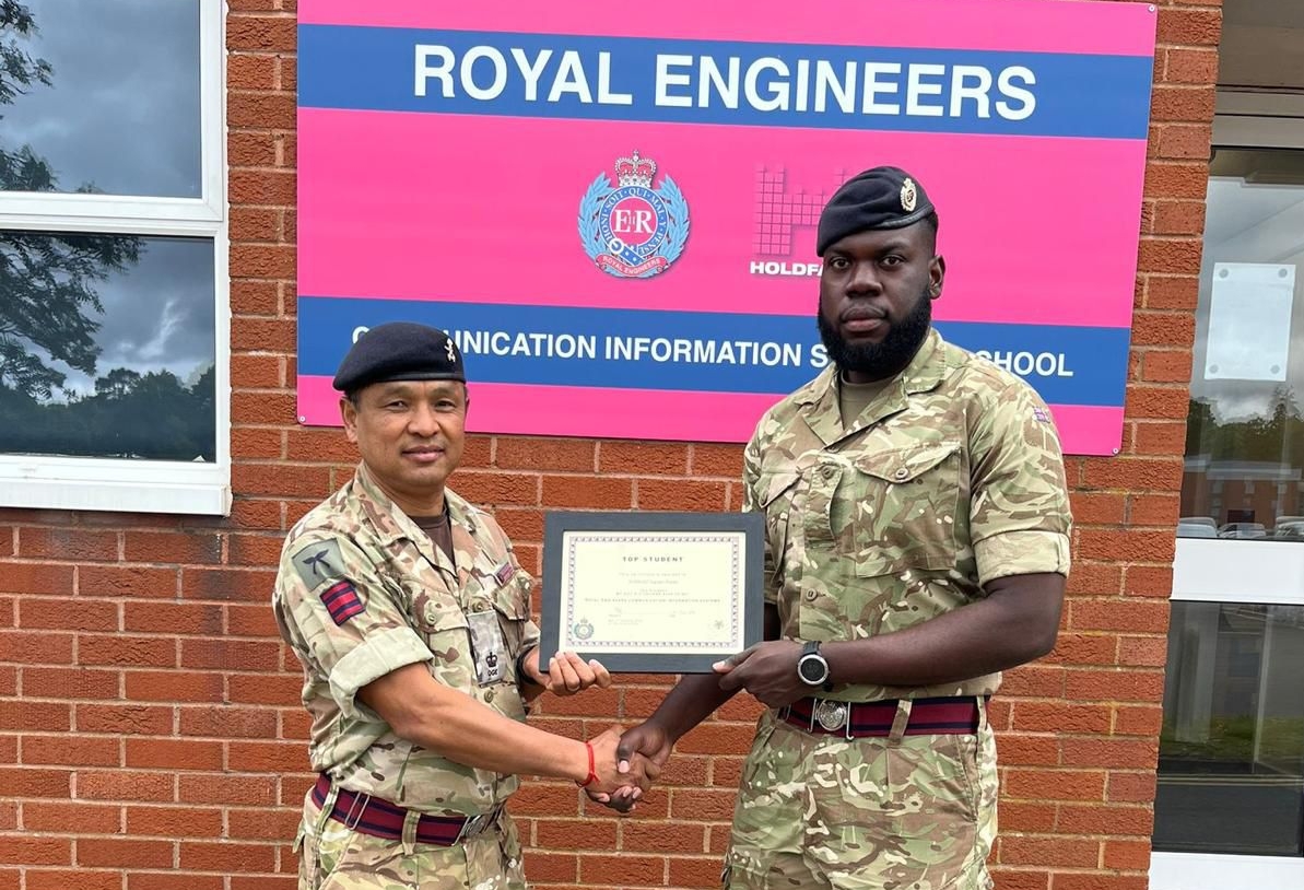 Vincentian Moraine Porter Excels Again: Awarded Top Student in Royal Engineers Communication ...