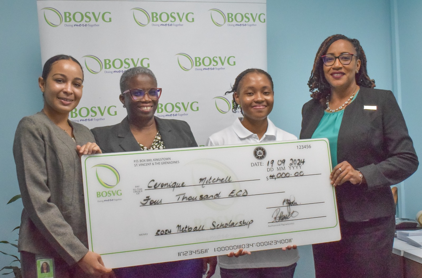 BOSVG & SVG NETBALL ASSOCIATION SVGCCSCHOLARSHIP AWARDEE - Asberth News ...