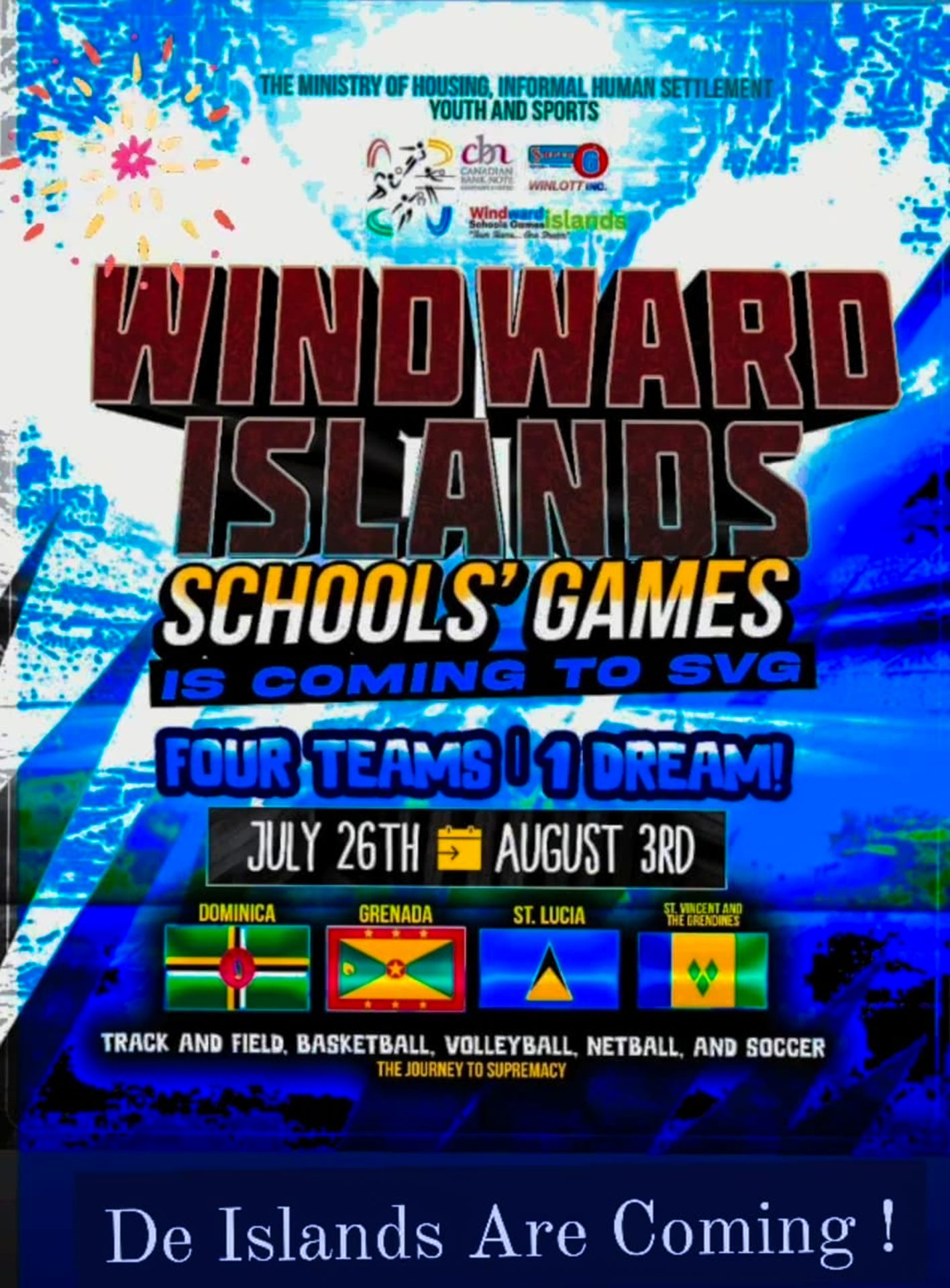 Windward Islands School Games 2025 Set for St. Vincent This July ...