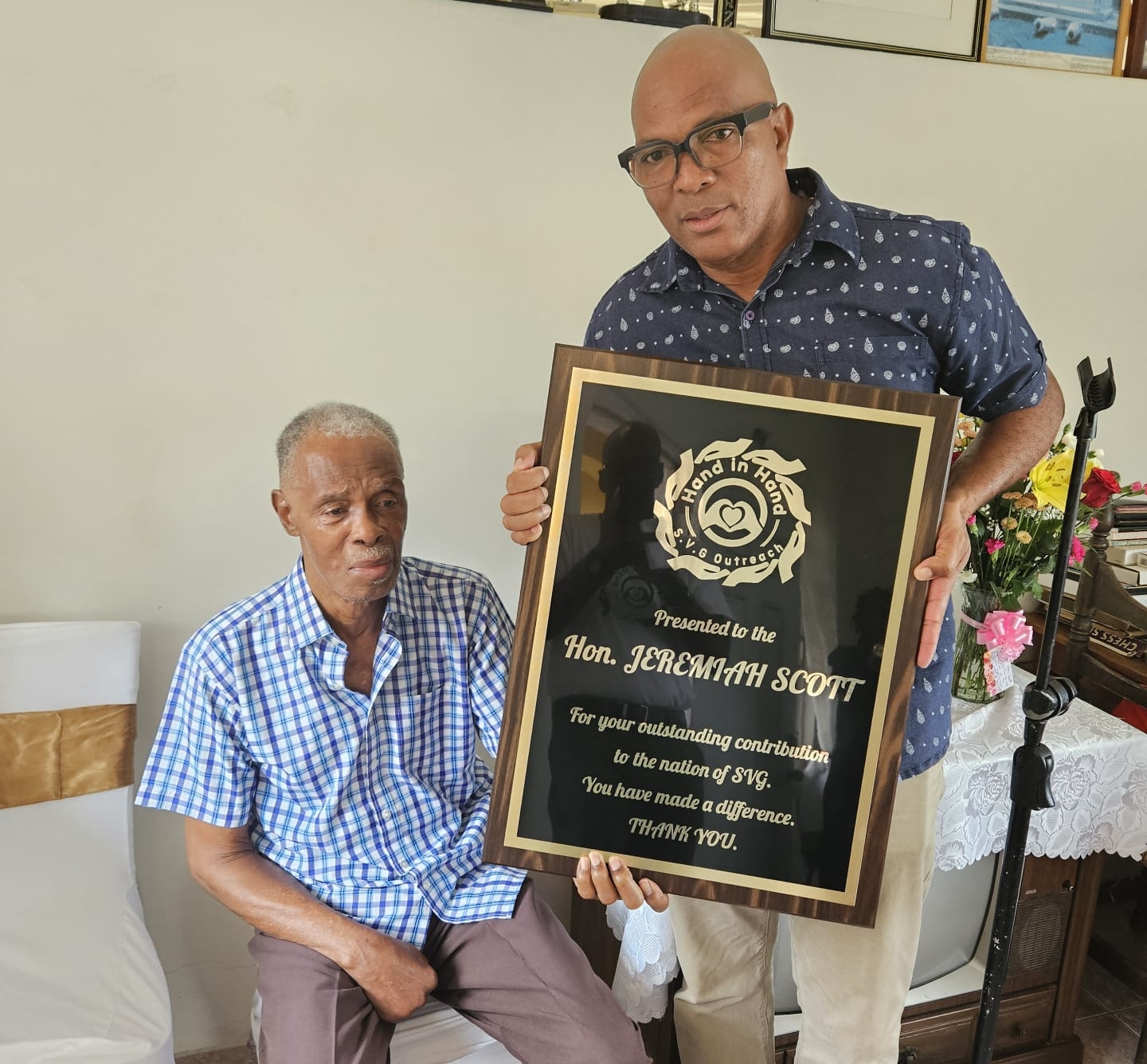 Hand in Hand SVG Honours Former MP Hon. Jeremiah Scott for Lifetime of ...